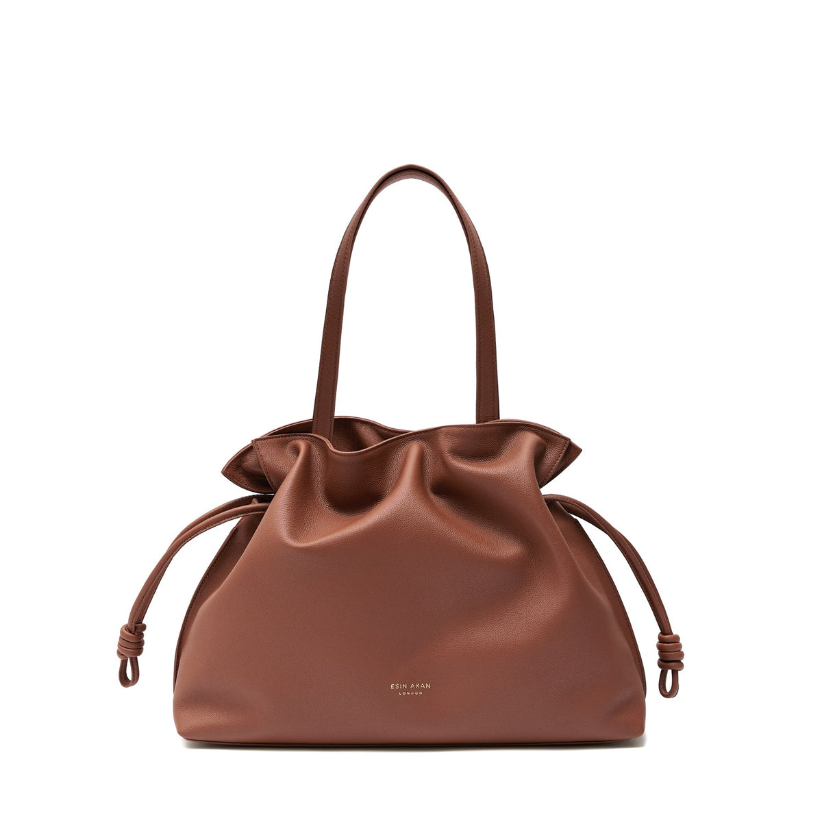 Emma | Tan Large Leather Tote Bag | Esin Akan
